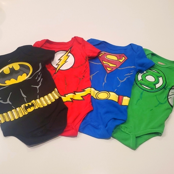 One Pieces | Justice League Onesie Set Batman Flash Superman | Poshmark